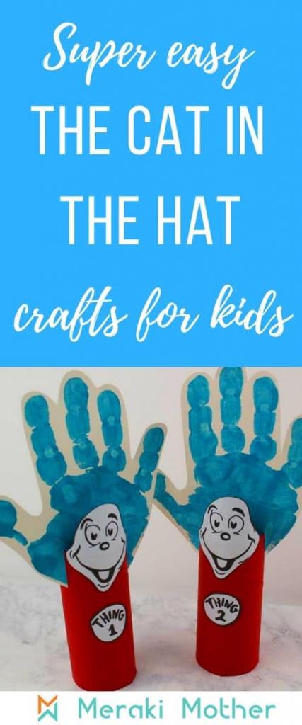 Fun and Easy Dr. Seuss' Cat in the Hat Crafts - Thing 1 and Thing 2