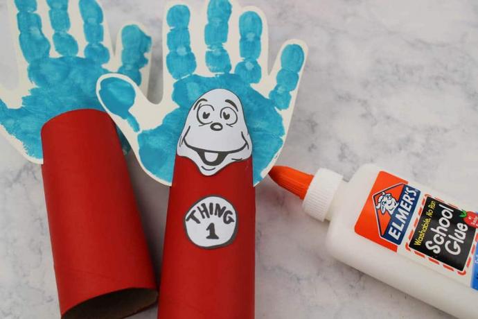Fun and Easy Dr. Seuss' Cat in the Hat Crafts - Thing 1 and Thing 2
