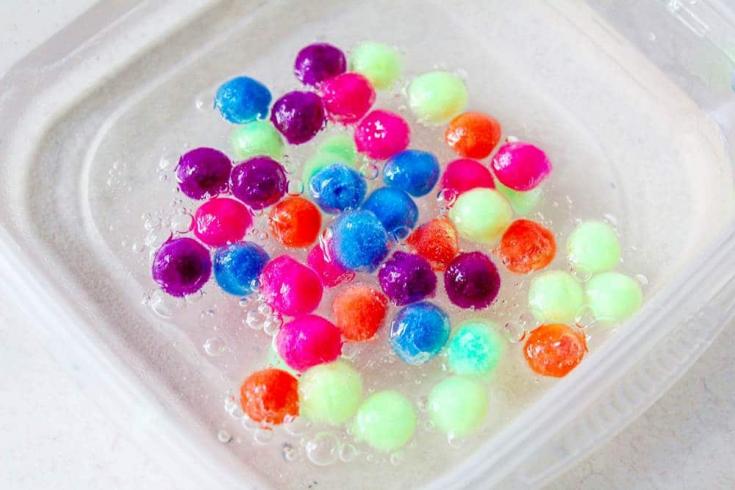 Easy Slime Recipe With PomPoms - Meraki Mother
