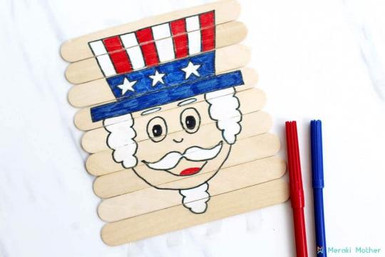 4th of July Uncle Sam Craft for Preschoolers