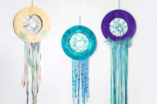 Paper Plate Dream Catcher Craft For Kids - Meraki Mother
